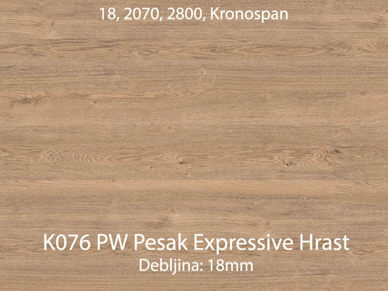 Onlinenamestaj K076 PW Pesak Expressive Hrast