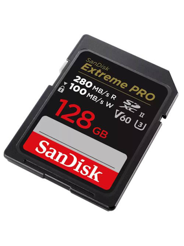 SanDisk SDXC 128GB Extreme PRO UHS-II, V60, 280/100MB/S, C10