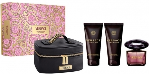 Versace Set Crystal Noir W edp 90ml + 100ml BL + 100ml SG + pouch