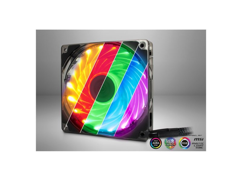 INTER TECH FAN L-12025 AURA 120MM LED RGB