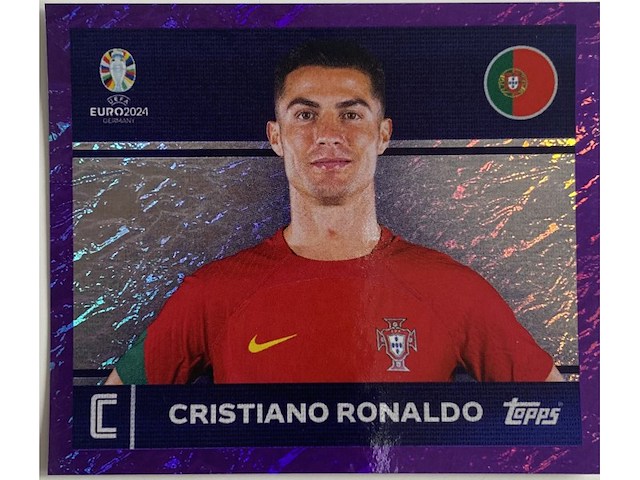 EURO 2024 Germany ToppsPOR2 Ronaldo ljubičasta paralela