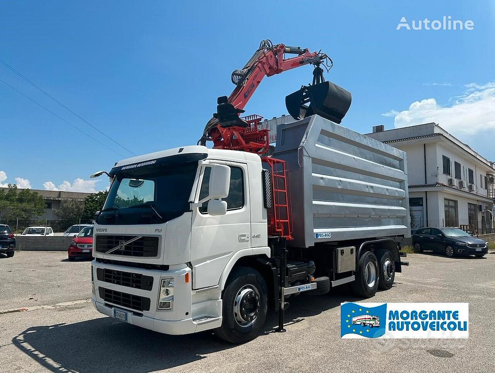 Volvo FM 440 ribaltabile rottami / rifiuti e gru kiper