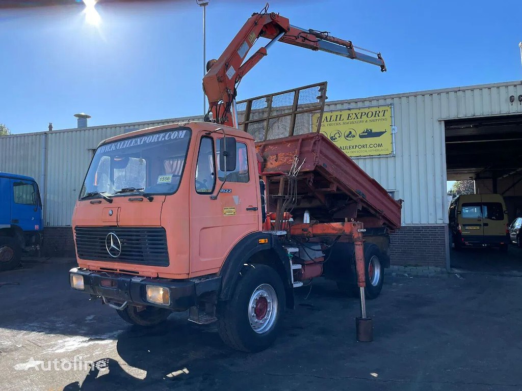 Mercedes-Benz SK 1922 Kipper with Crane Hiab 1165 4x4 Big Axle V6 Good Conditi kiper