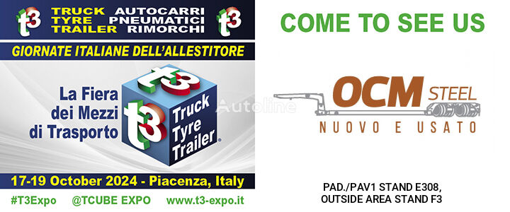 Nova FGM OCMSTEEL IN FIERA AL TRUCK TYRE TRAILER Piacenza DAL 17-19 OTTOB poluprikolica sa niskom platformom