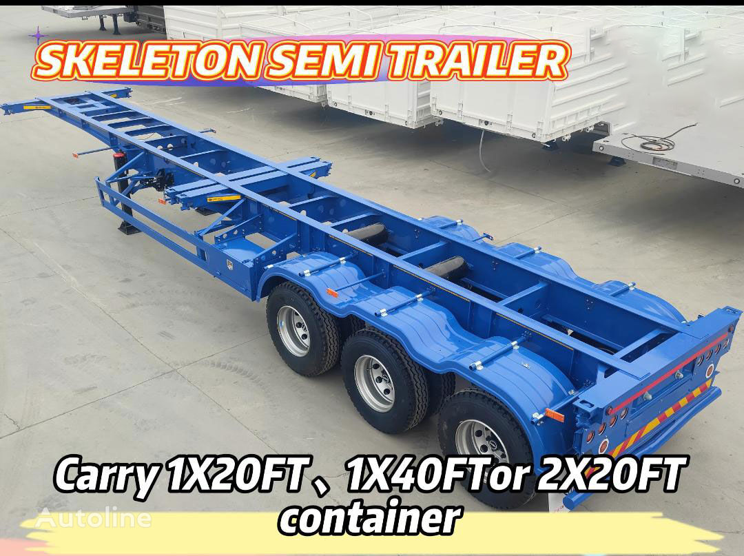 Nova ZW Group 40Ft Tri Axle Container Skeletal Semi Trailer poluprikolica za prevoz kontejnera