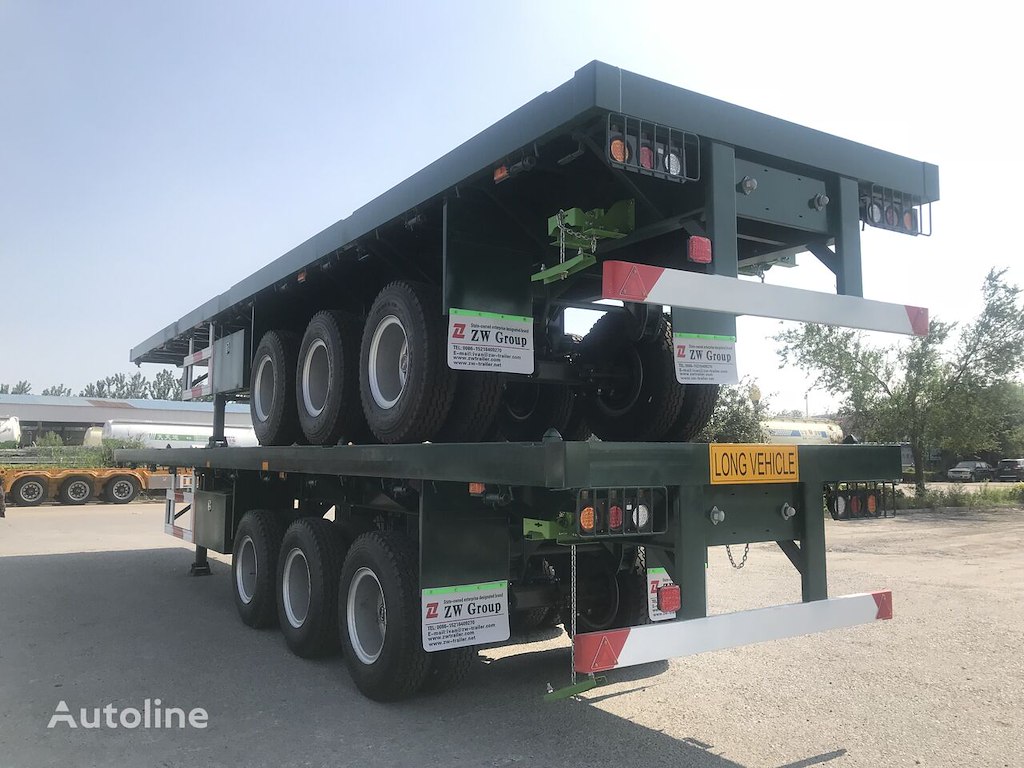 Nova CIMC 80ton 3-axle flat bed semi trailer poluprikolica sa ravnom platformom