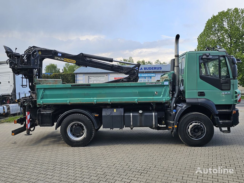 IVECO Trakker 360 // 2009r Meiller Kipper dwustronny, Palfinger M100 / kiper