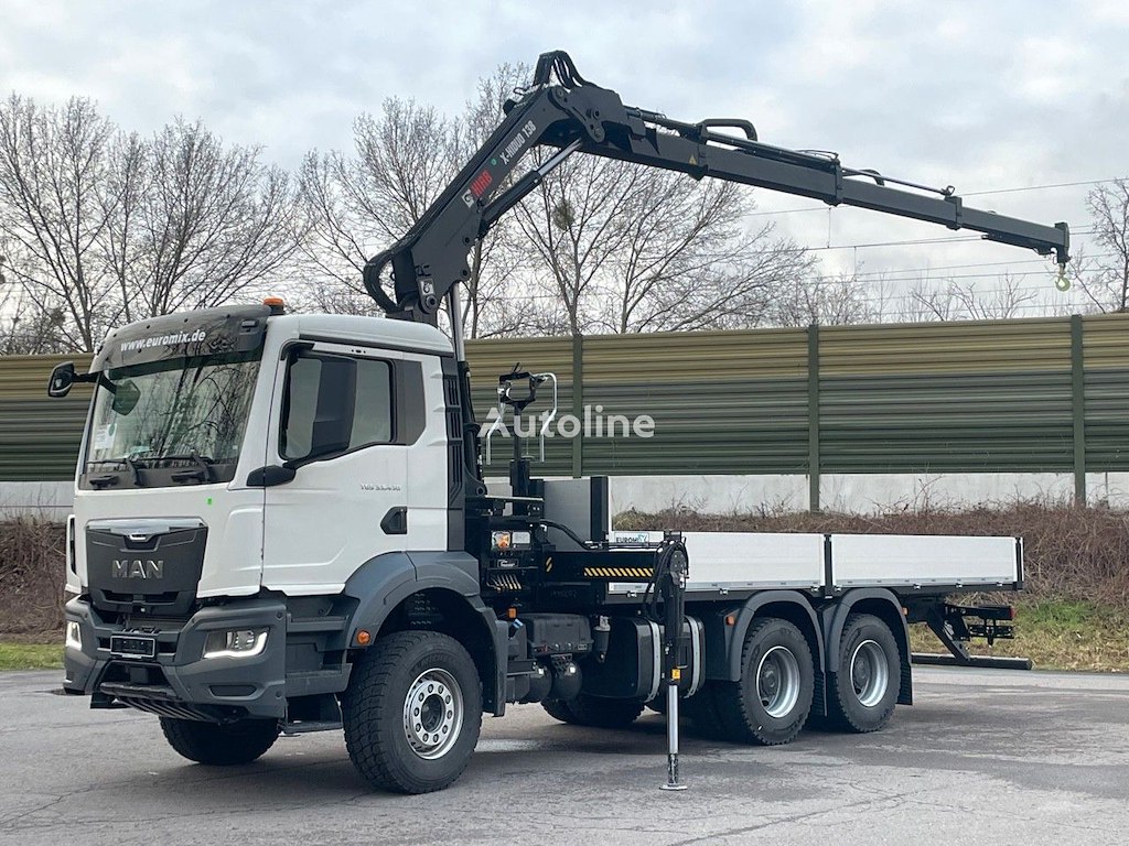 Novi MAN TGS 33.440 6x4 HIAB 138-3 kamion s ravnom platformom