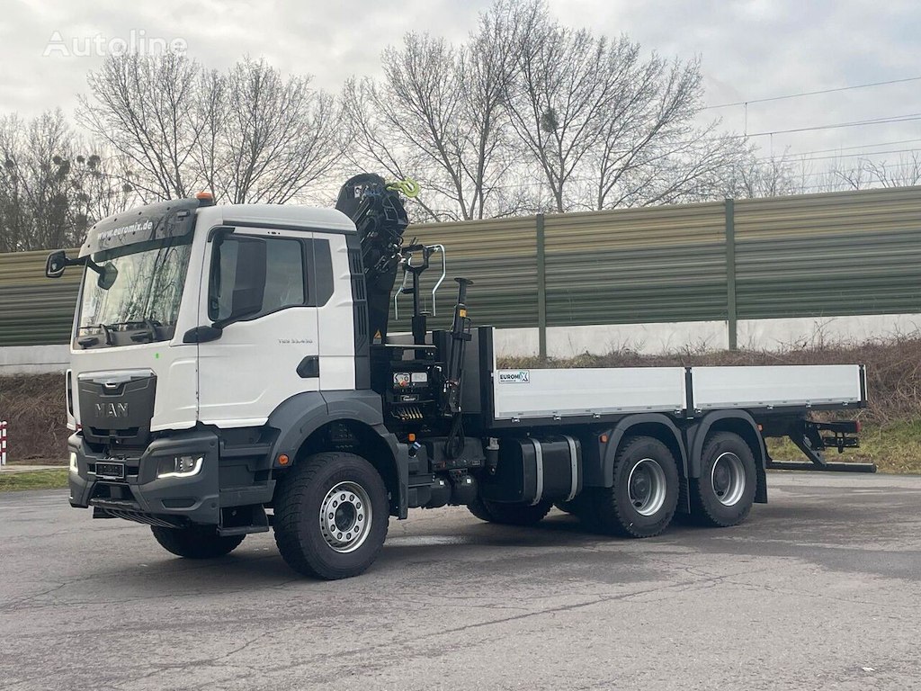 Novi MAN TGS 33.440 6x4 HIAB 138-3 kamion s ravnom platformom