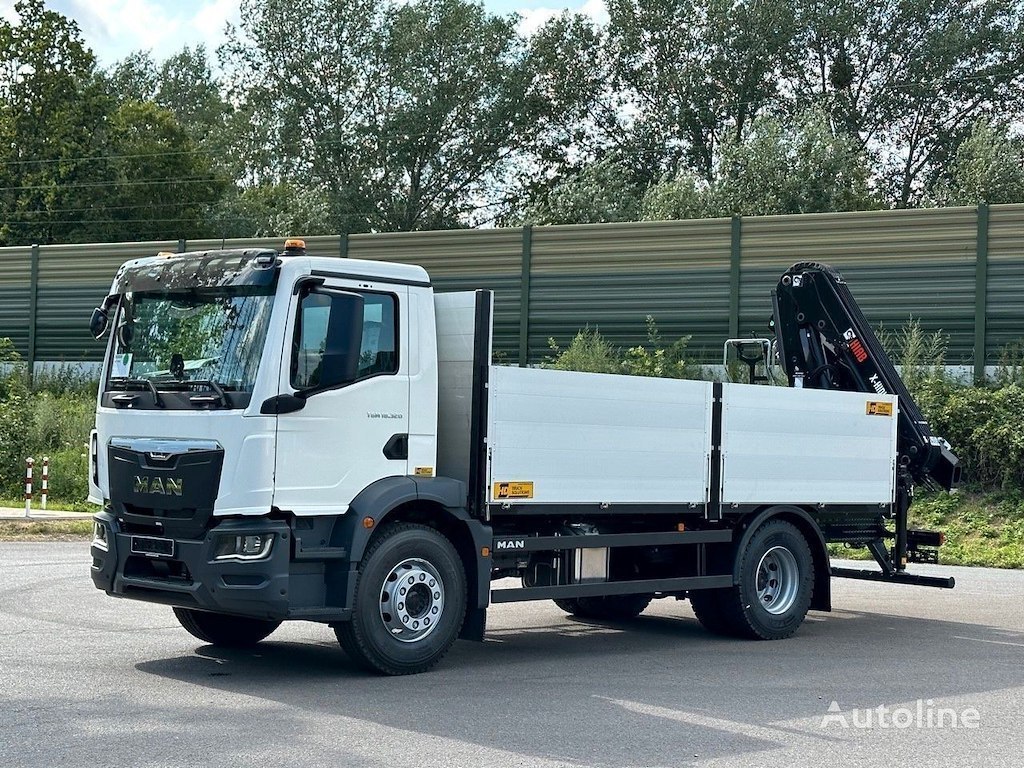 Novi MAN TGM 18.320 4x2 Euro6e Kran Hiab kamion s ravnom platformom