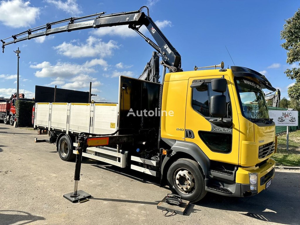 Volvo FL 240 - 16T PLATFORM 5m20 + HIAB 111 E-5 HIDUO (5x - 14.5m) - R kamion s ravnom platformom