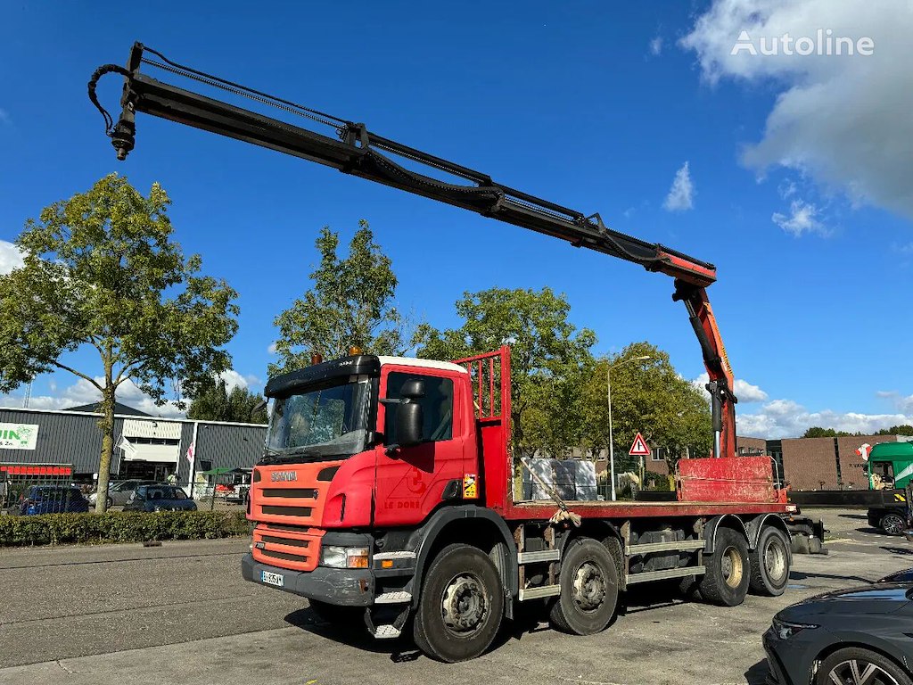 Scania P360 8X4 - EURO 5 + PALFINGER PK22002-EH + REMOTE kamion s ravnom platformom