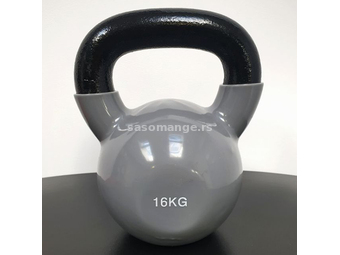 Rusko zvono Kettlebell 16kg metal+vinyl RING RX DB2174-16 grey