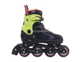 Roleri PW126B-10 crno neon zelena Alu S 33-36 PU točkići Action 3090230