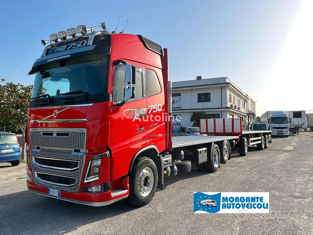 Volvo FH16 750 kamion platforma + prikolica platforma