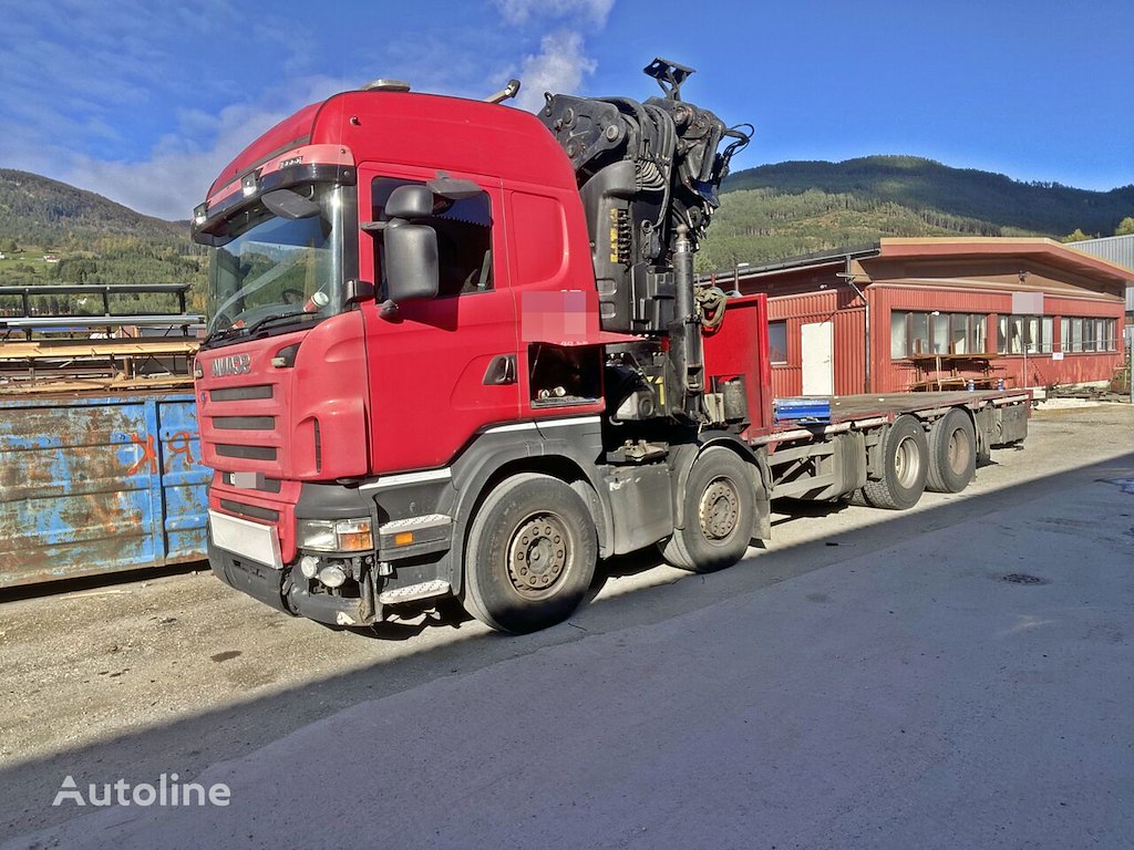 Scania R500 *8x4 *crane HIAB 800+JIB+WINCH *PLATFORM 6m *REMOTE *VIDEO kamion platforma