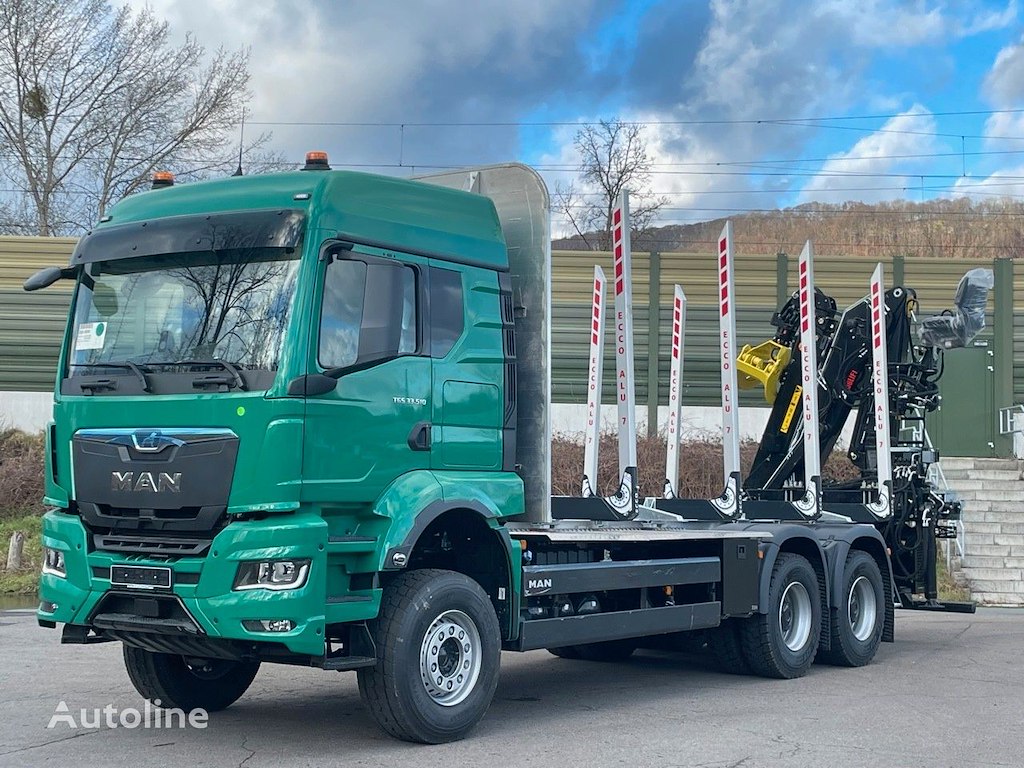 Novi MAN TGS 33.510 6X4 BL Euro6e LogLift 165Z kamion za prevoz drva