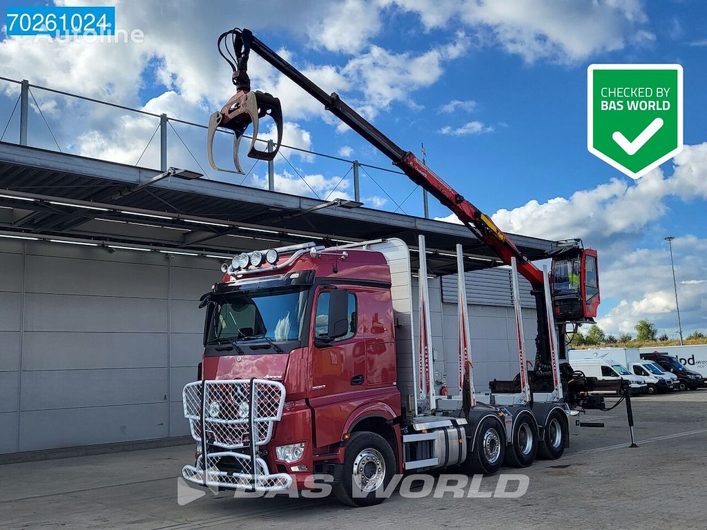 Mercedes-Benz Arocs 3563 8X4 StreamSpace Retarder Xenon ALUCAR Cranab TZ12,2 kamion za prevoz drva