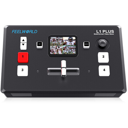 Feelworld L1 PLUS Multi Camera Video Mixer Switcher 2" Touchscreen PTZ Control 4K Input Live Streaming