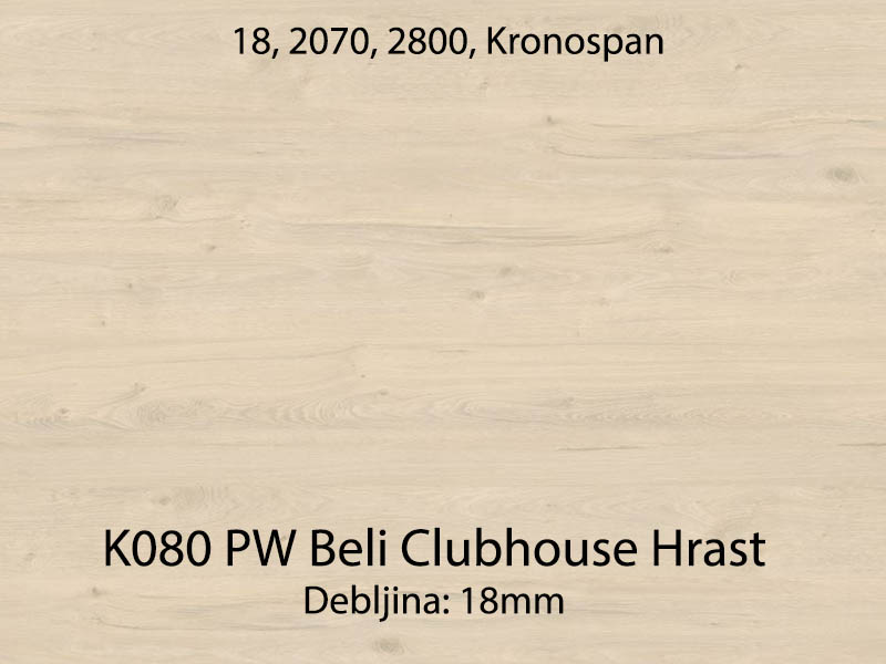 Onlinenamestaj K080 PW Beli Clubhouse Hrast