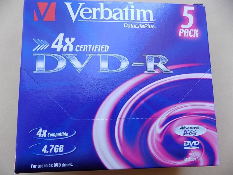 Verbatim DVD-R 5 pack 4,7 GB Novo