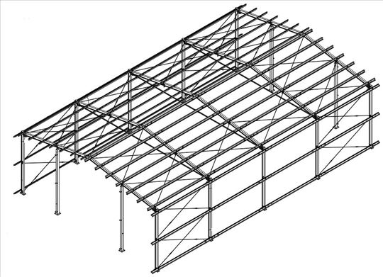 Pocinkovana čelična konstrukcija 16x10m