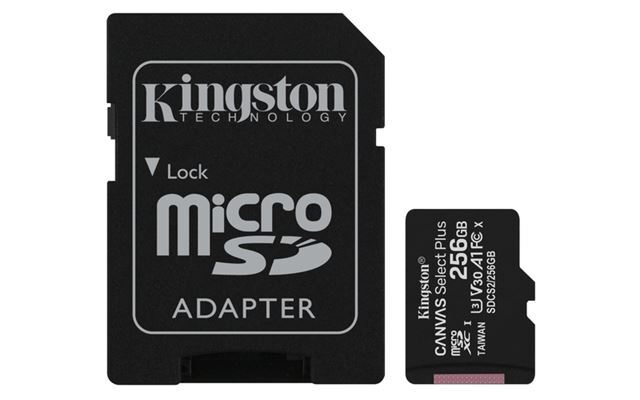 Memorijska kartica Kingston Canvas Select Plus, microSDXC, 256GB, R100/W85 MB/s, U3 (SDCS2/256GB)ID EK000253413