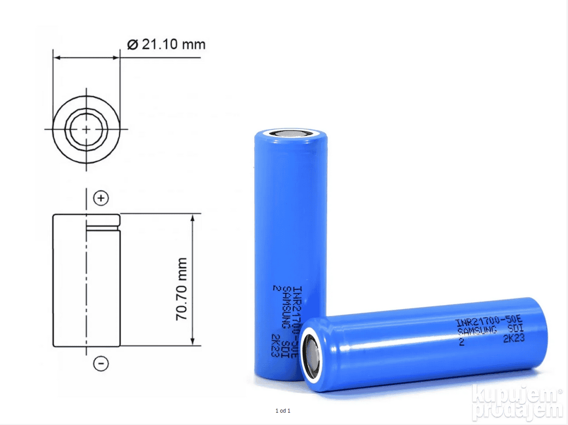 Baterija za Lampu SAMSUNG 50E 21700 INR2170050E 5000mAh