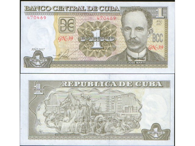 Cuba 1 Peso 2017. UNC.