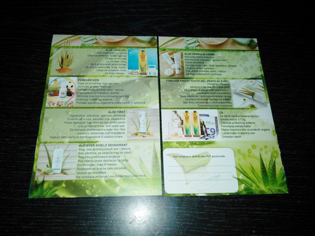 Flajeri Forever Living Aloe 110 kom, novo