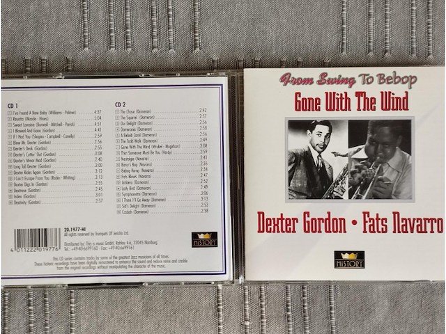 Dexter Gordon/Fats Navarro - Gone with the Wind 1+1 CDs