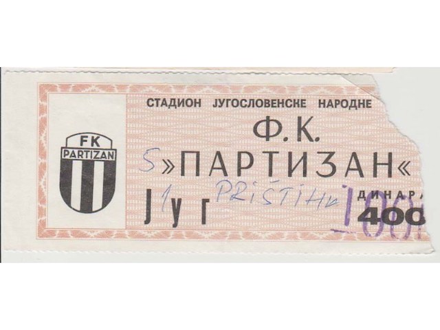 FUDBAL: PARTIZAN - PRISTINA 15.04.1987