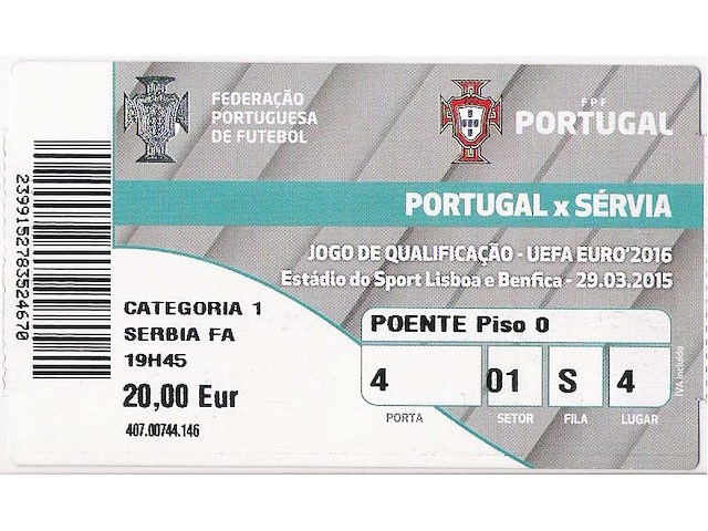 FUDBAL: PORTUGALIJA - SRBIJA 29.03.2015