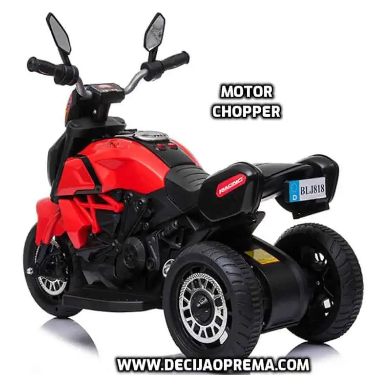 Motor Chopper na akumulator za decu Crveni