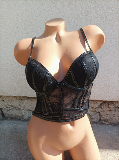 Goth Fetish Mini Crni Korset 75C