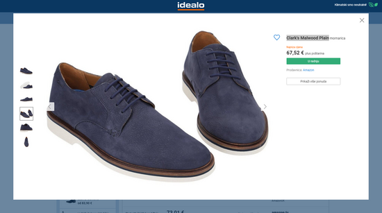 Clarks Malwood Plain, prirodna koza - Novo