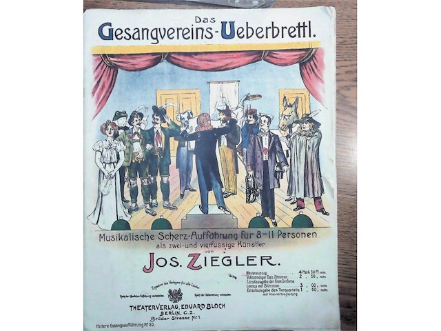 Das Gesangvereins ➡️ Ueberbrettl Von. Jos. Ziegler