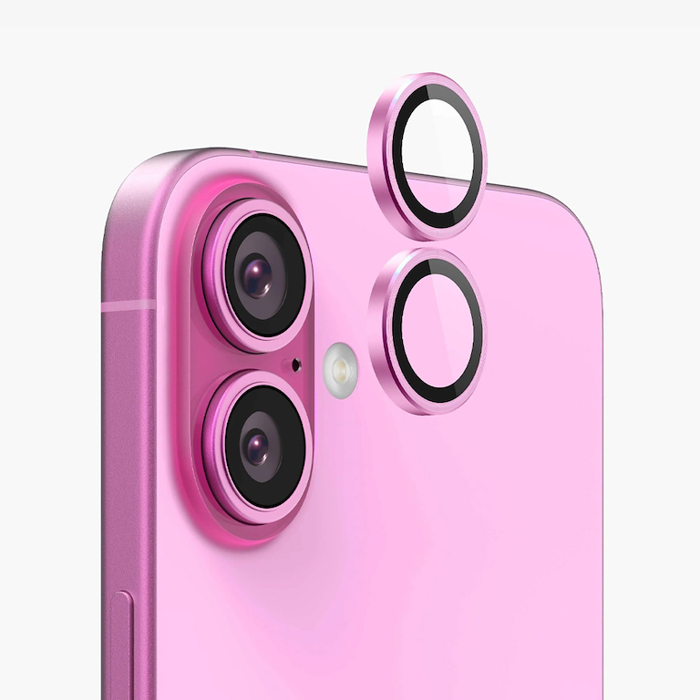 Zastita za kameru za iPhone 16 6.1/iPhone 16 Plus 6.7 pink