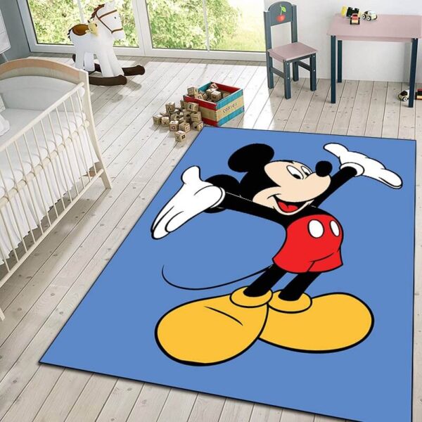 Dečiji tepih sa gumenom podlogom 120x180cm – Mickey plavi, TG-177