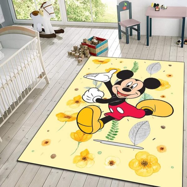 Dečiji tepih sa gumenom podlogom 120x180cm – Mickey žuti, TG-176