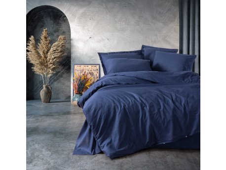 L`ESSENTIEL MAISON Ranforce posteljina (135x200) Plain Dark Blue