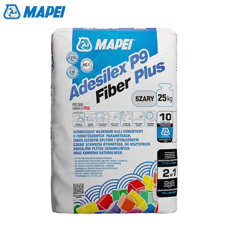 MAPEI ADESILEX P9 FIBER PLUS LEPAK ZA PLOČICE 25 KG 007325HN