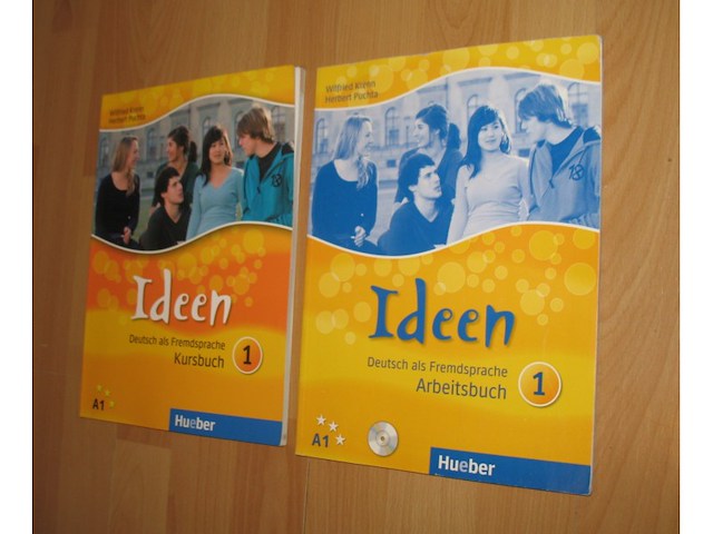 IDEEN 1 RADNA SVESKA + 2 CD-a NEMACKI HUEBER A1 kao NOV