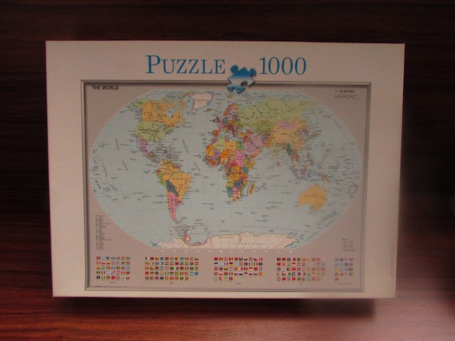 Puzzle Bookmark Verlag 1000 delova (Politic World Map)