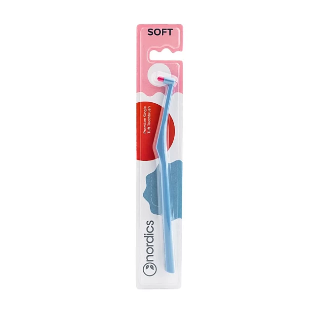Četkica za zube sa jednim snopom vlakana premium soft single tuft Plava