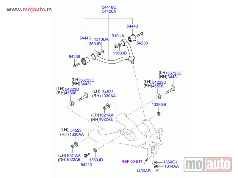 Kia Sorento Podesivi Sraf Prednjeg Trapa 02-12,NOVO