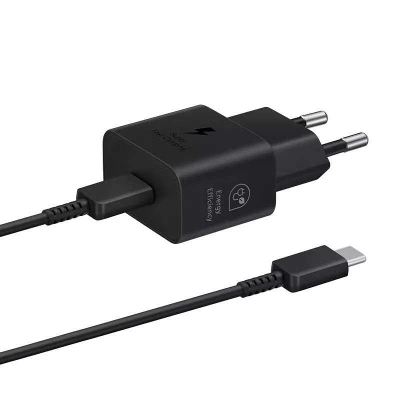 Samsung kucni punjac (USB Type-C) 3A 25W sa kablom crni (EP-T2510-NBE)