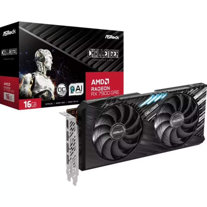 SVGA Asrock Radeon RX7900 GRE Challenger OC 16GB GDDR6 256bit, RX7900GRE CL 16GO