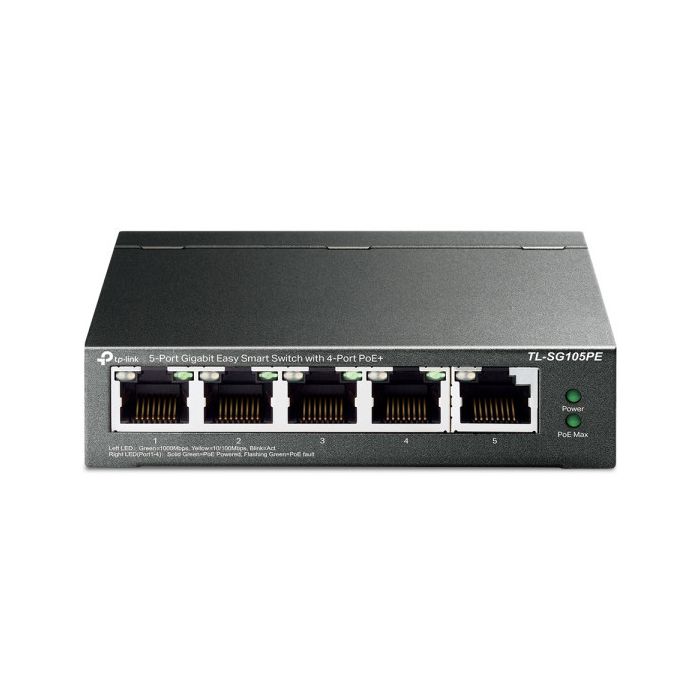 LAN Switch TP-LINK TL-SG105PE 5port 10/100/1000Mbps/4PoE/Metal