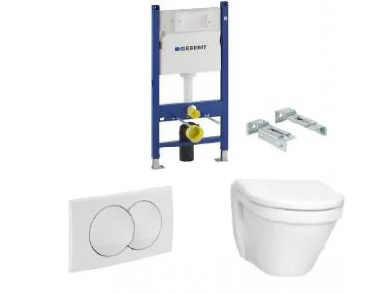 SET GEBERIT UGRADNI 111.153.00 + BELA TIPKA + WC SOLJA VITRA SA DASKOM